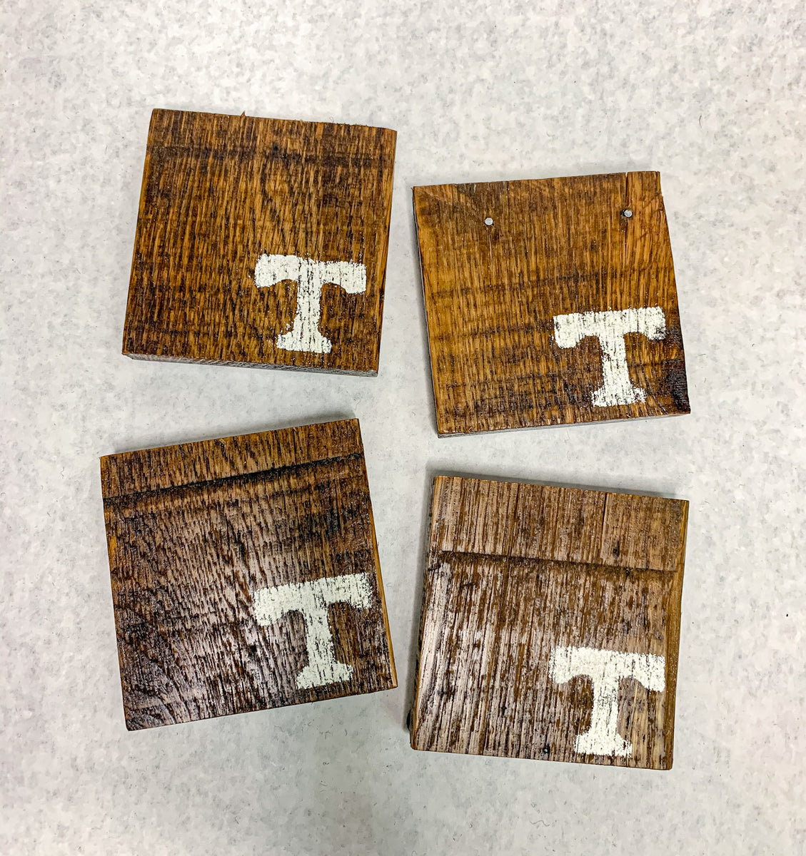 Set of 4 Natural T Coasters – KnotHead Studios